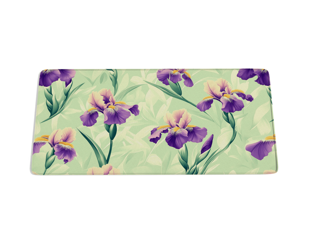 Iris Flower Desk Mat - Custom Designed Desk Pads – Custom Mouse Pad