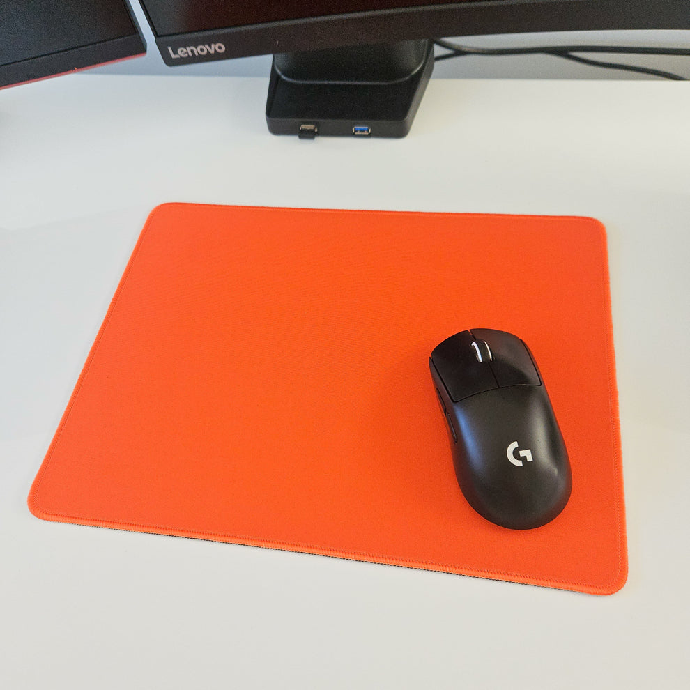 Orange Mouse Pad - Premium Solid Colour Mouse Pad – Custom Mouse Pad